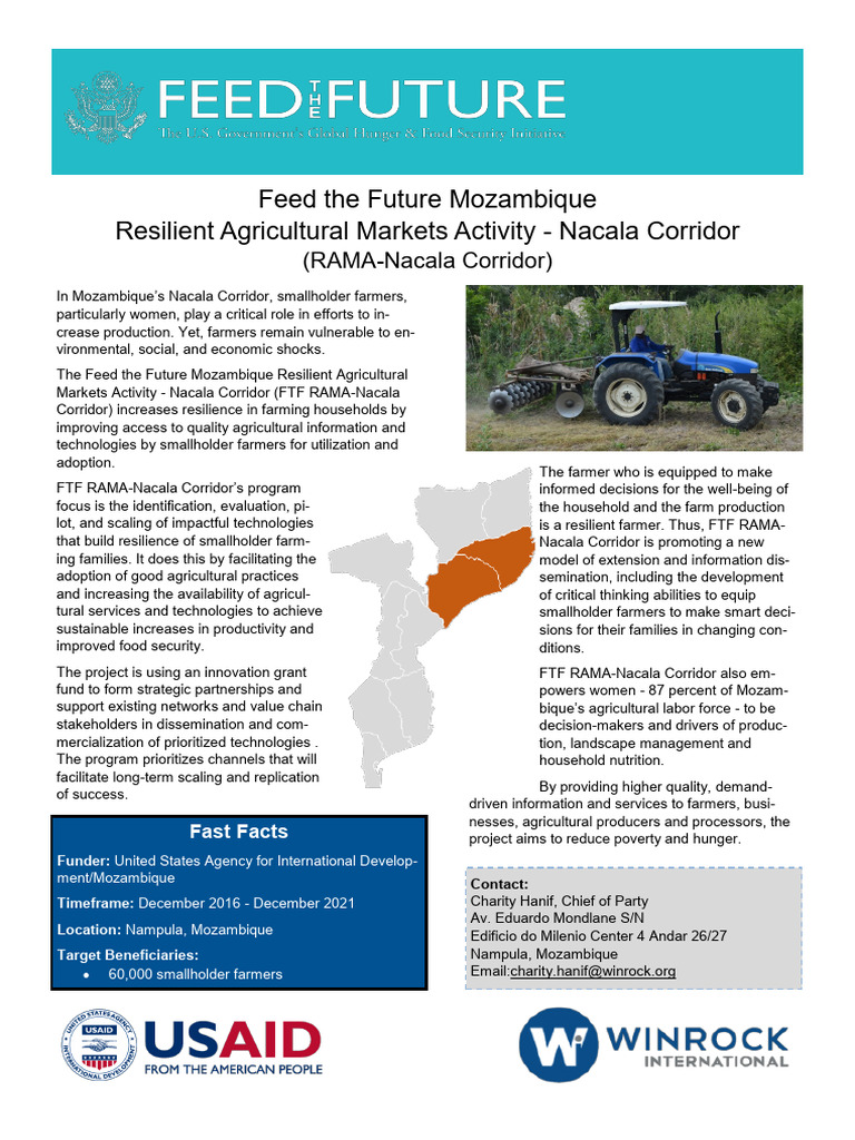 Mozambique RAMA Info Sheet | PDF | Smallholding | Agriculture
