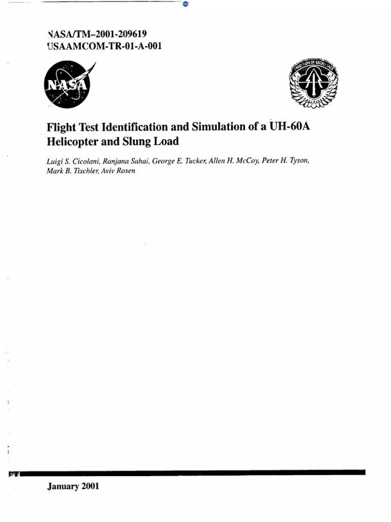 NASA-TM-2001-209619 Flight Test Identification and Simulation of A UH ...