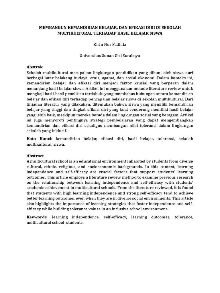 Jawaban Uas Pendidikan Keberagaman Ririn | PDF