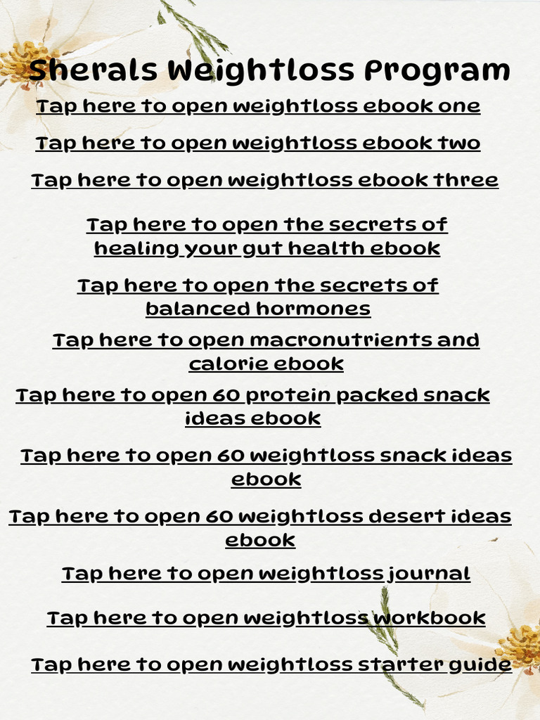 Weight Loss Resources and Guides | PDF