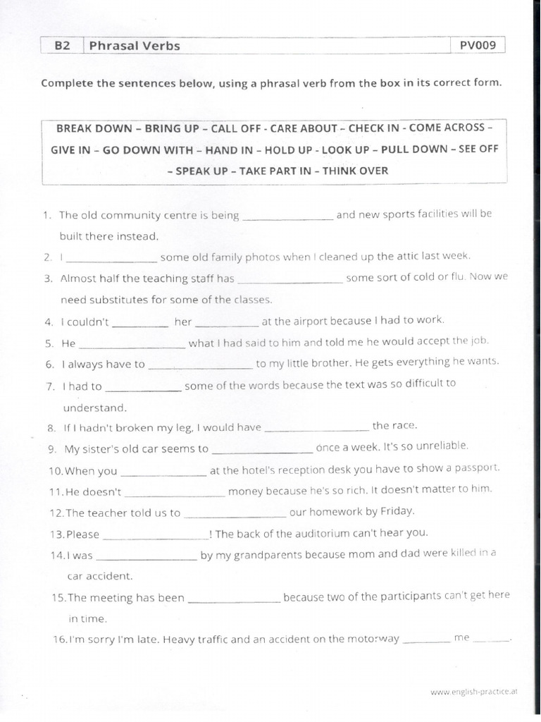 Phrasal Verbs+Linking Words | PDF