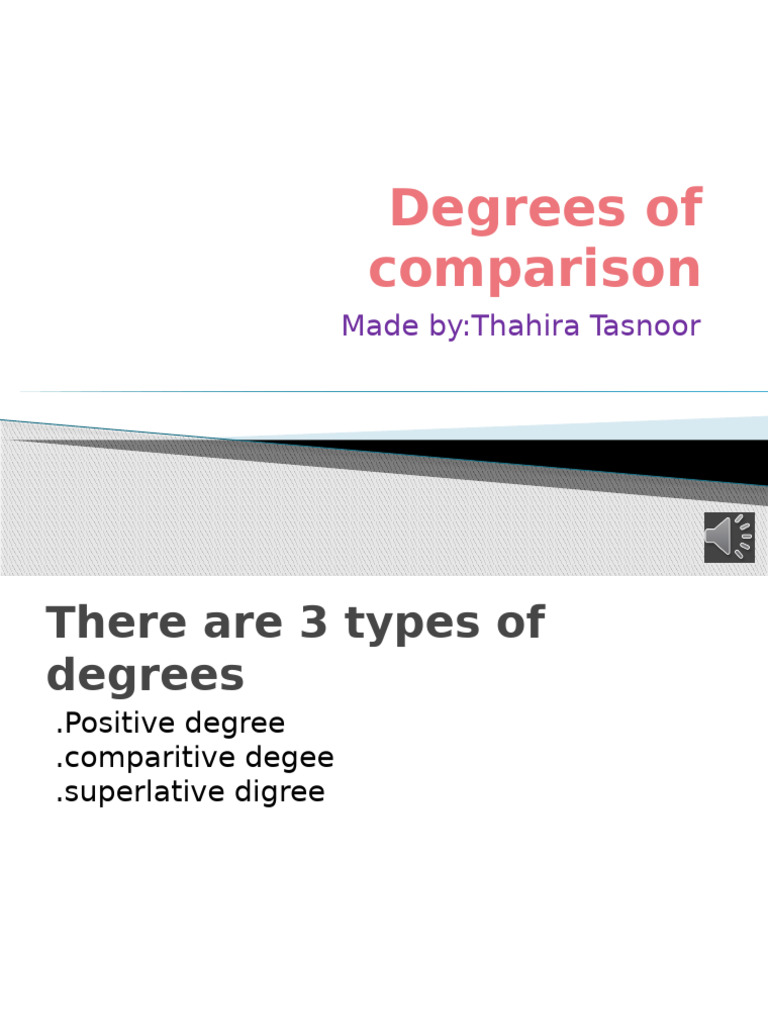 Degrees of Comparison | PDF