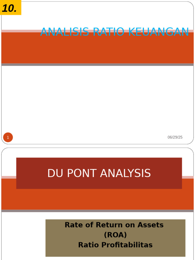 Analisis Du Pont System | PDF