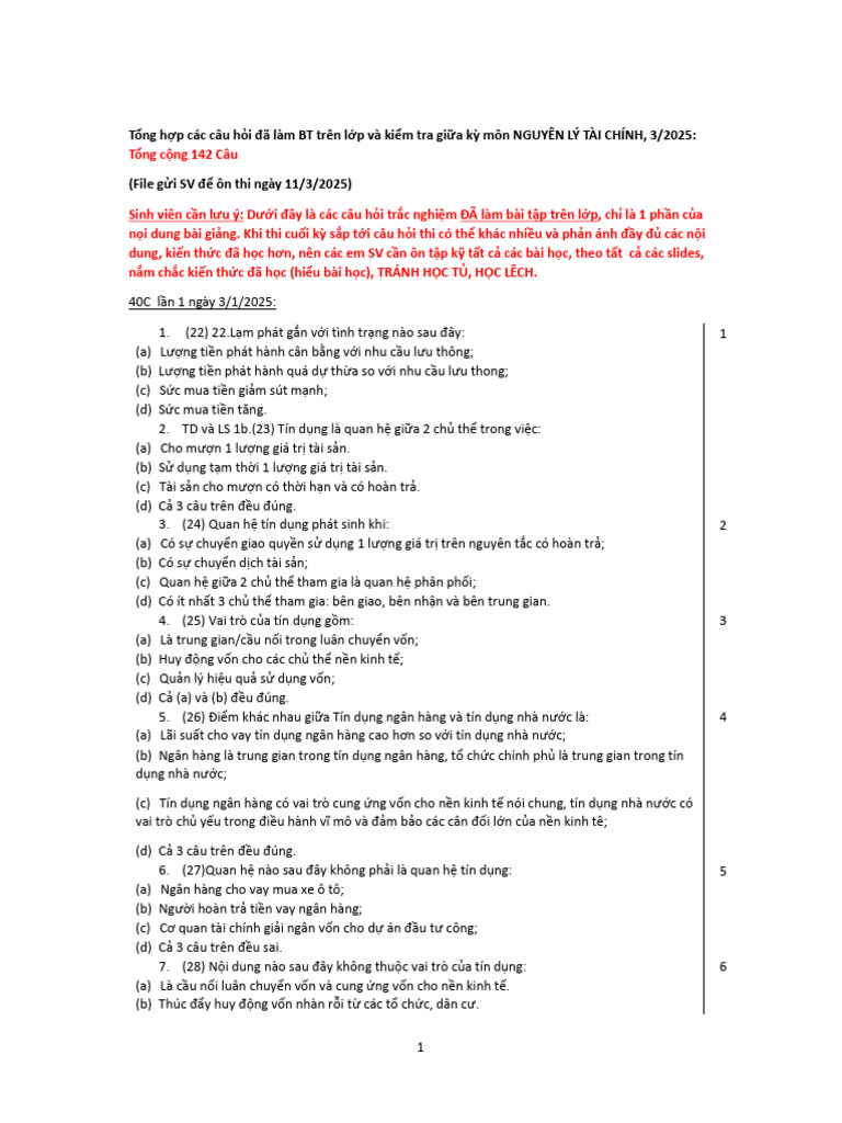 Tong Hop Qs BT Tren Lop Va KT TH 2.025 GUI SV 11.3.025 | PDF