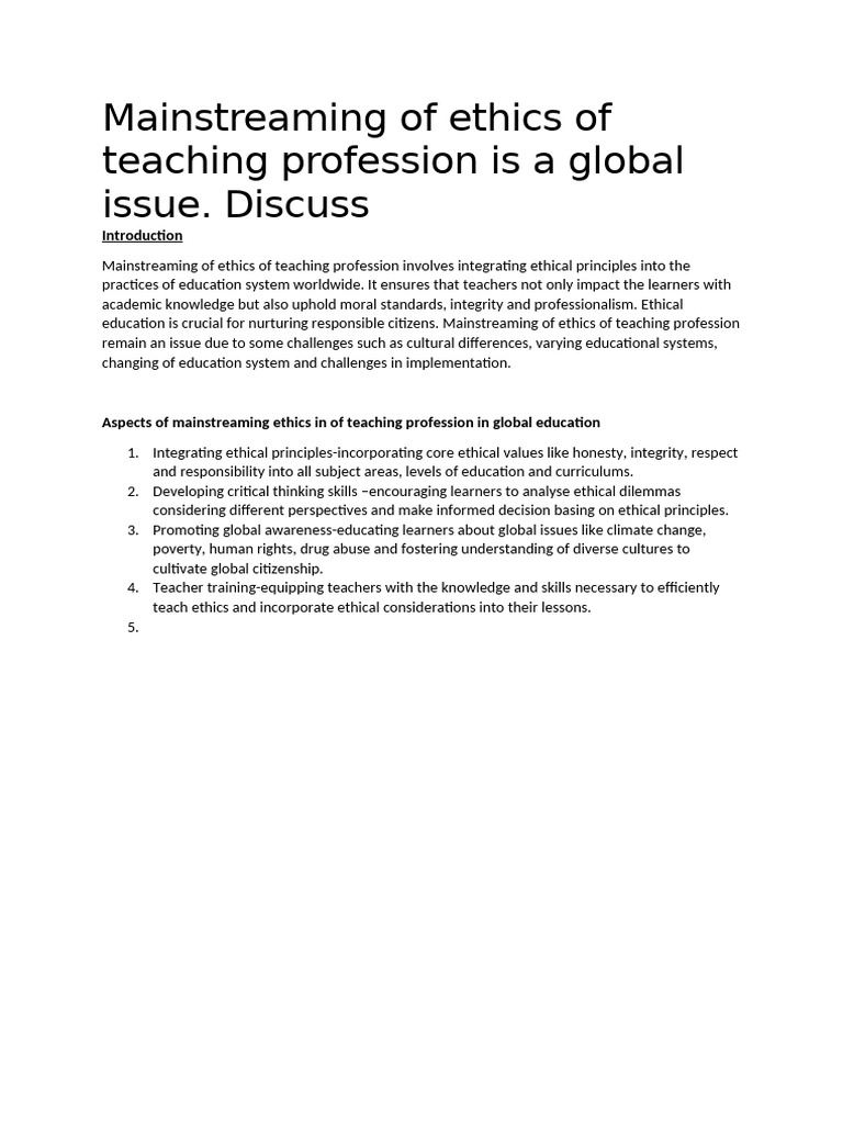 Group9,,,Ethics of Teaching Profession | PDF