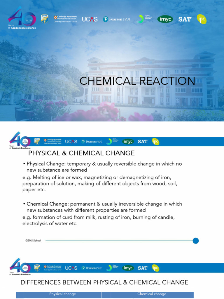 Chemical Reaction - Class 9 | PDF | Chemical Reactions | Chemistry