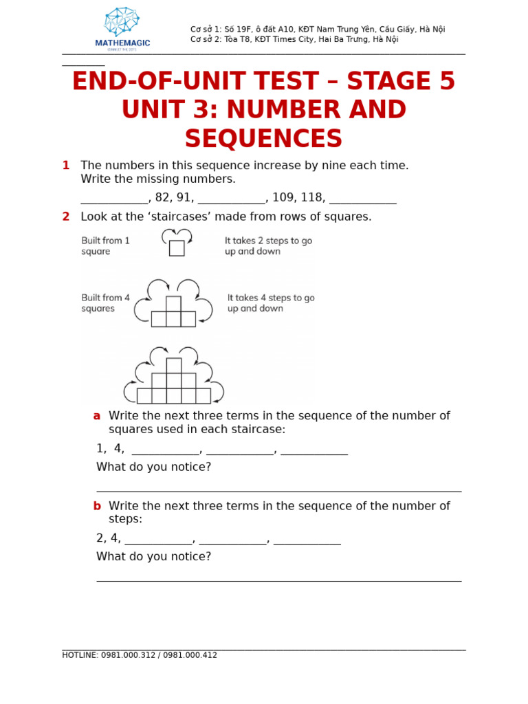End-Of-unit Test - Stage 5 - Unit 3 (1) | PDF | Ring Theory ...