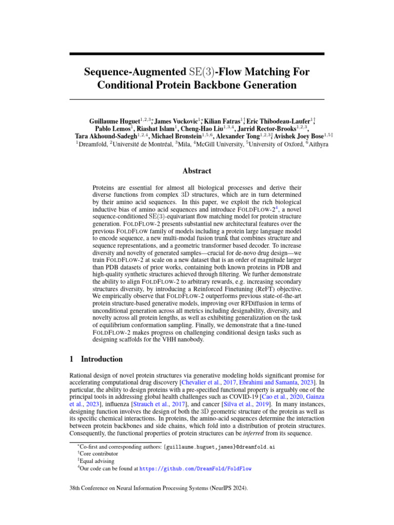 Fold Flow 2 | PDF | Lie Algebra | Proteins