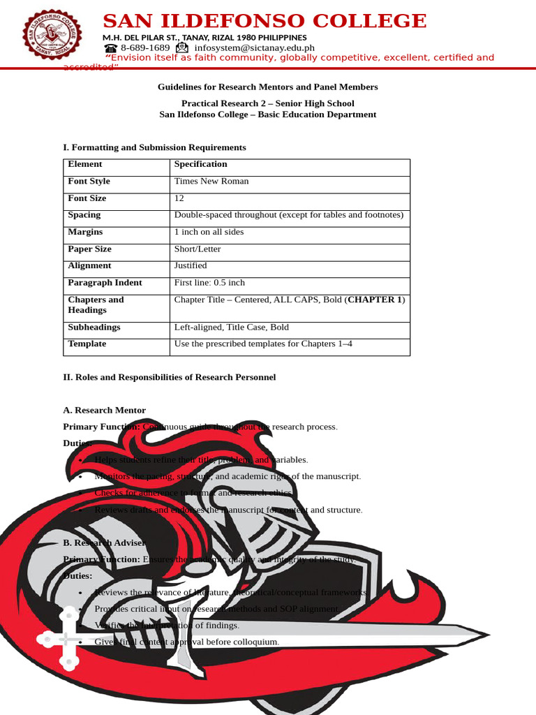 Guidelines For Research Mentors and Panel Members | PDF | Procedural ...