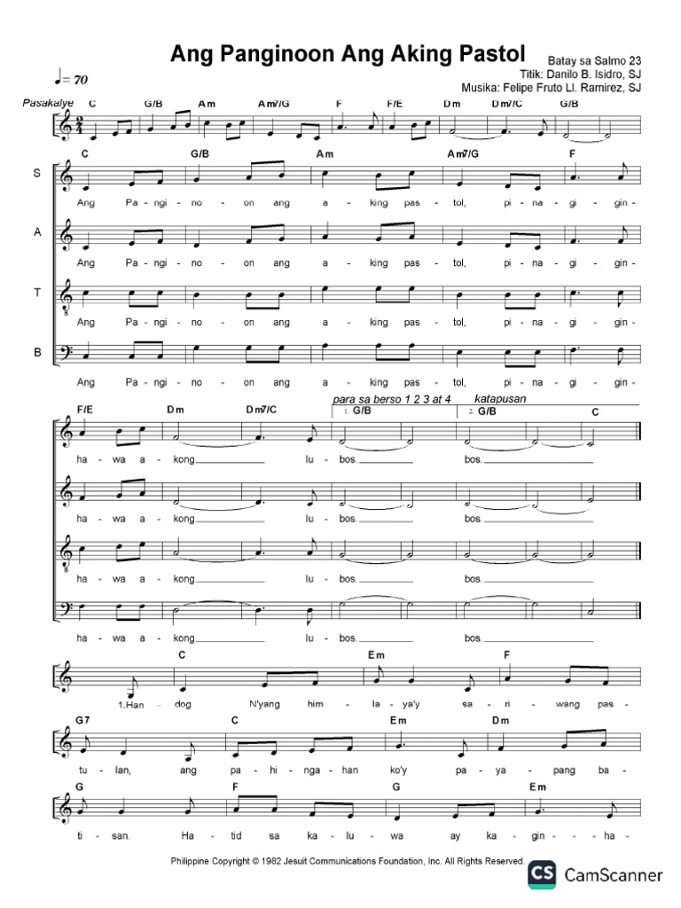 Ang Panginoon Ang Aking Pastol | PDF