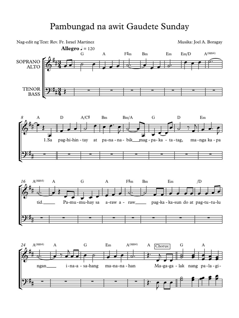 Pambungad Na Awit Gaudete Sunday | PDF