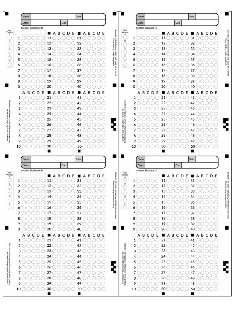 Answer Sheet | PDF