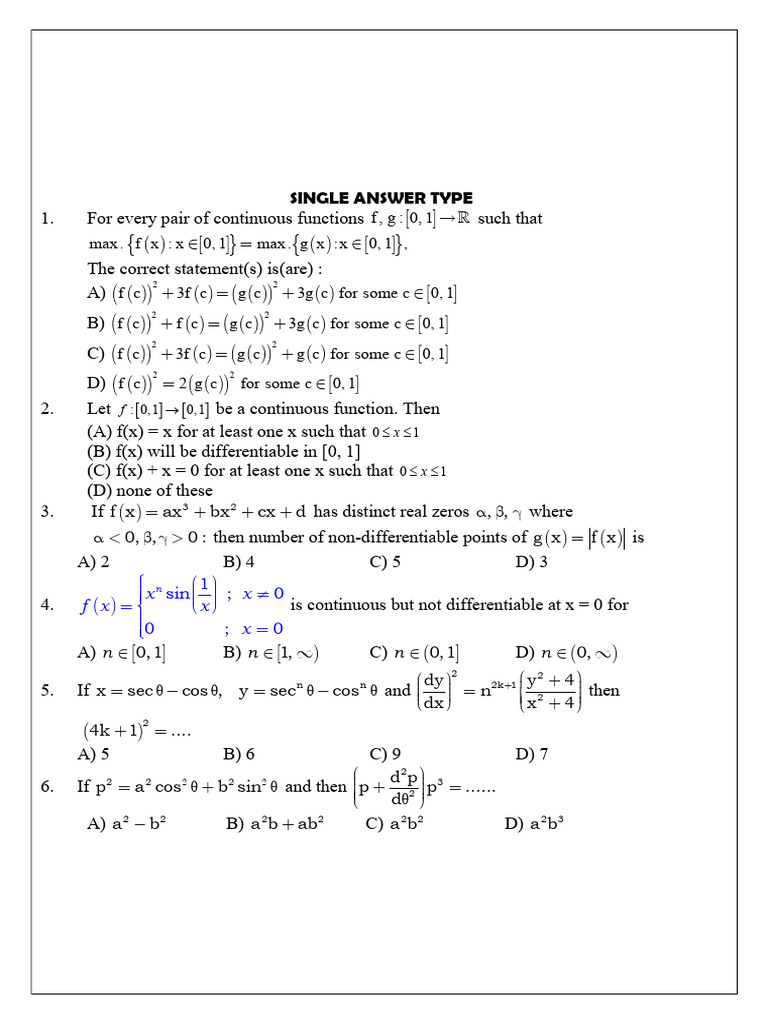 Continuity - Differentiability 2 | PDF | Function (Mathematics) | Mathematics