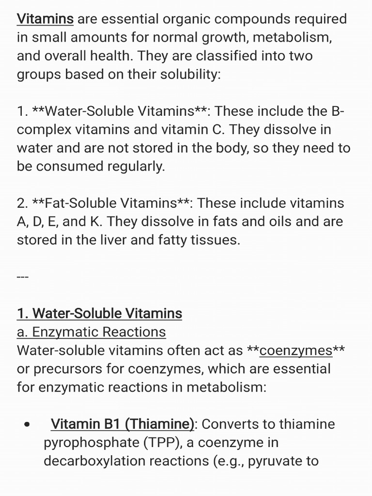 Vitamins | PDF