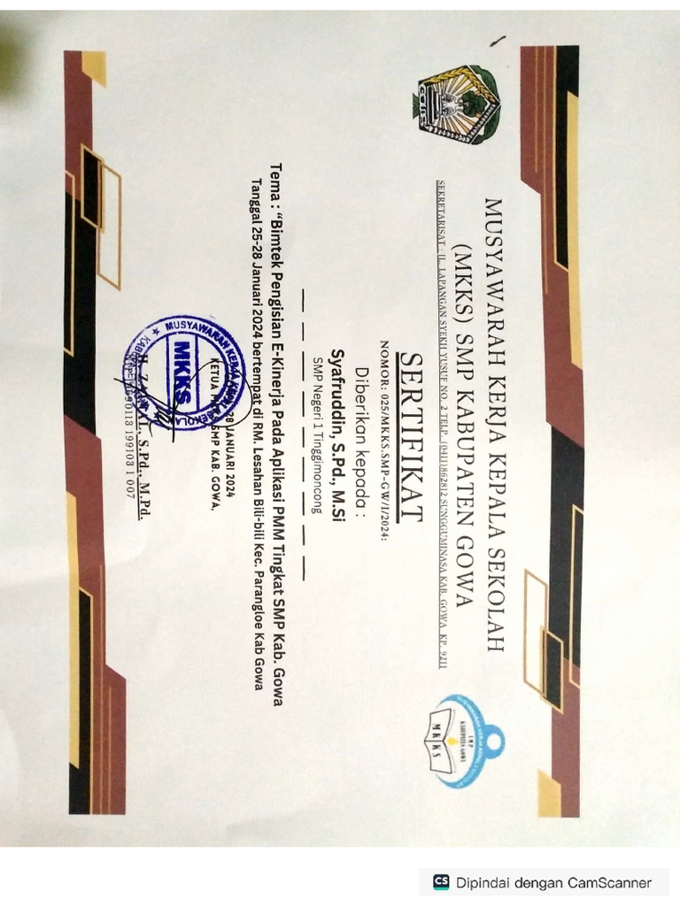 Sertifikat 2024 | PDF