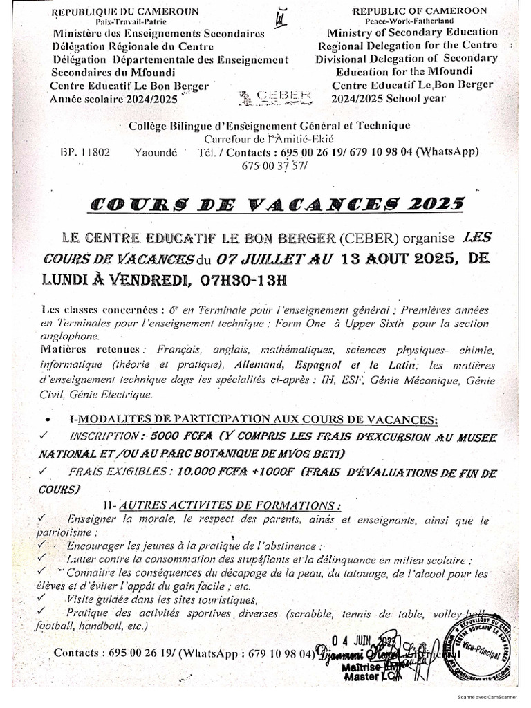 Fiche Rattrapage 2025 Ceber | PDF