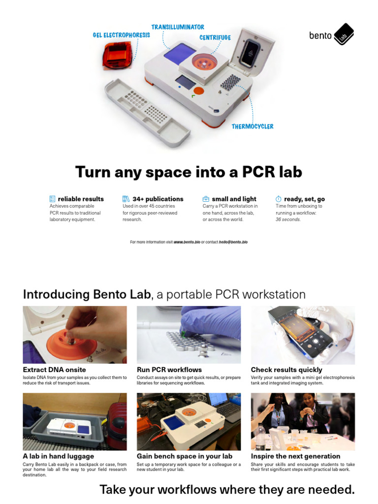 Bento-Lab-brochure | PDF | Polymerase Chain Reaction | Dna Sequencing