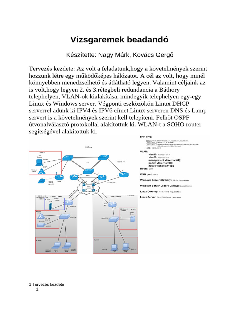 Vizsgaremek Beadandó | PDF
