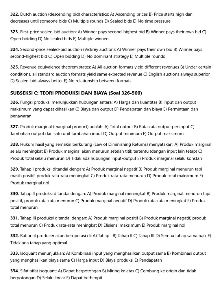2000 Soal Ekonomi UTUL UGM Style | PDF