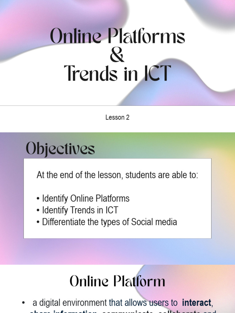Lesson 2 Trends in ICT | PDF | Smartphone | Android (Operating System)