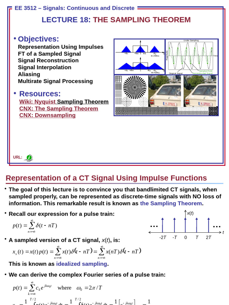 Sampling Theorem Illustration Based On Nyquist Theorem | PDF | Sampling (Signal Processing ...