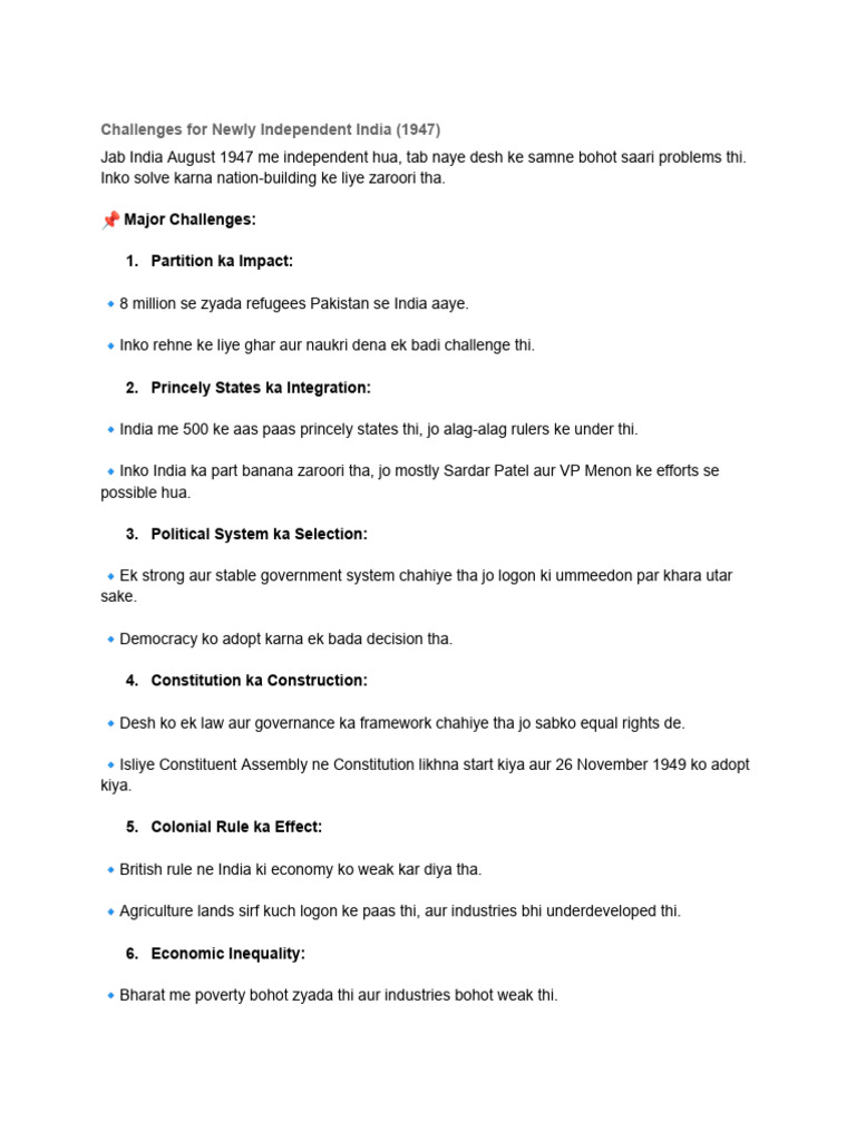 India Independence History | PDF | Non Aligned Movement | Indian ...