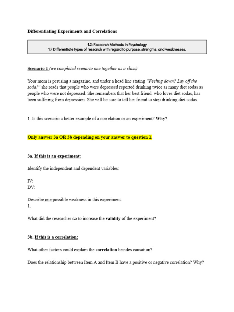 Experiments and Correlations | PDF | Experiment | Causality