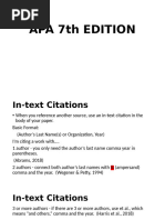 Apa Citation - 7TH Edition | PDF | Thesis | Citation
