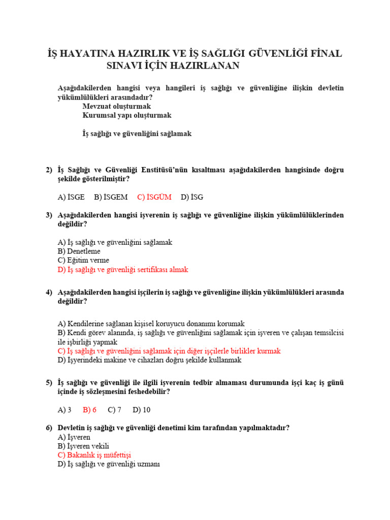 Ihh&isg 2025 Fi̇nal 60 Soru | PDF