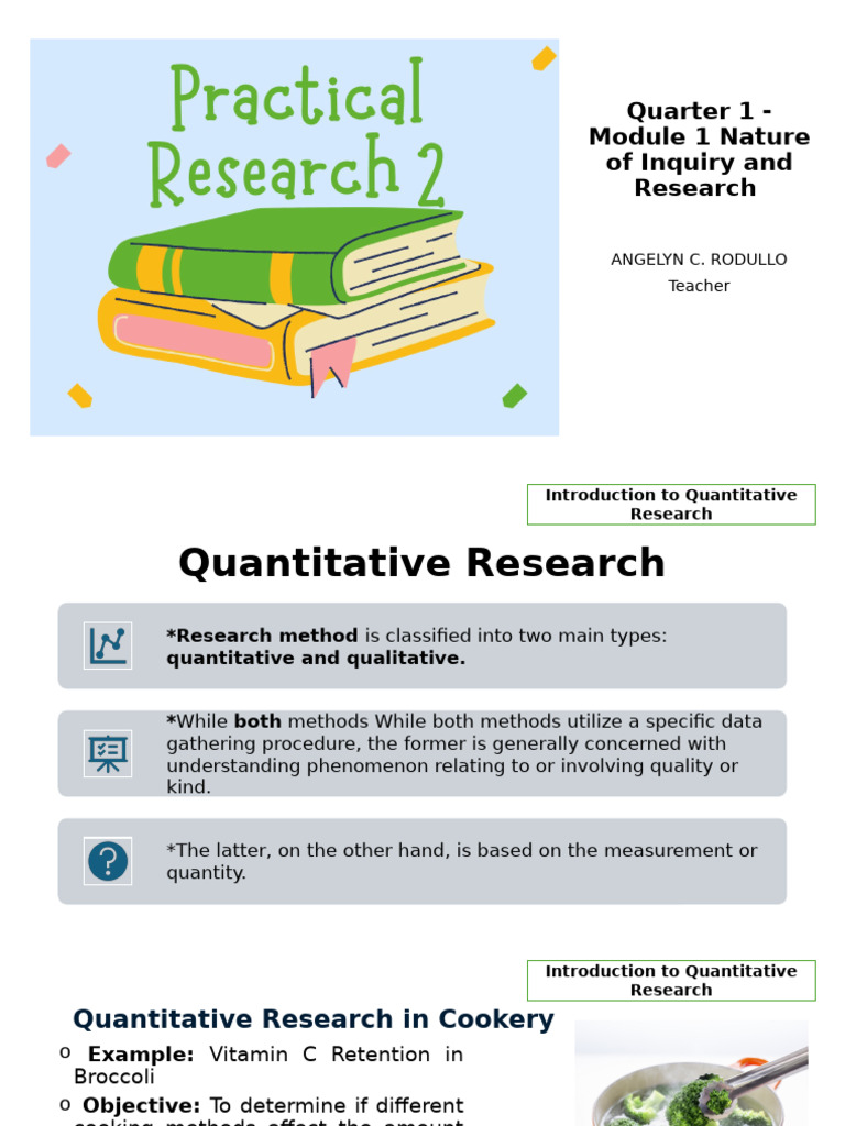 PRACTICAL RESEARCH 2 Quarter 1 - Module 1 | PDF | Level Of Measurement | Statistics