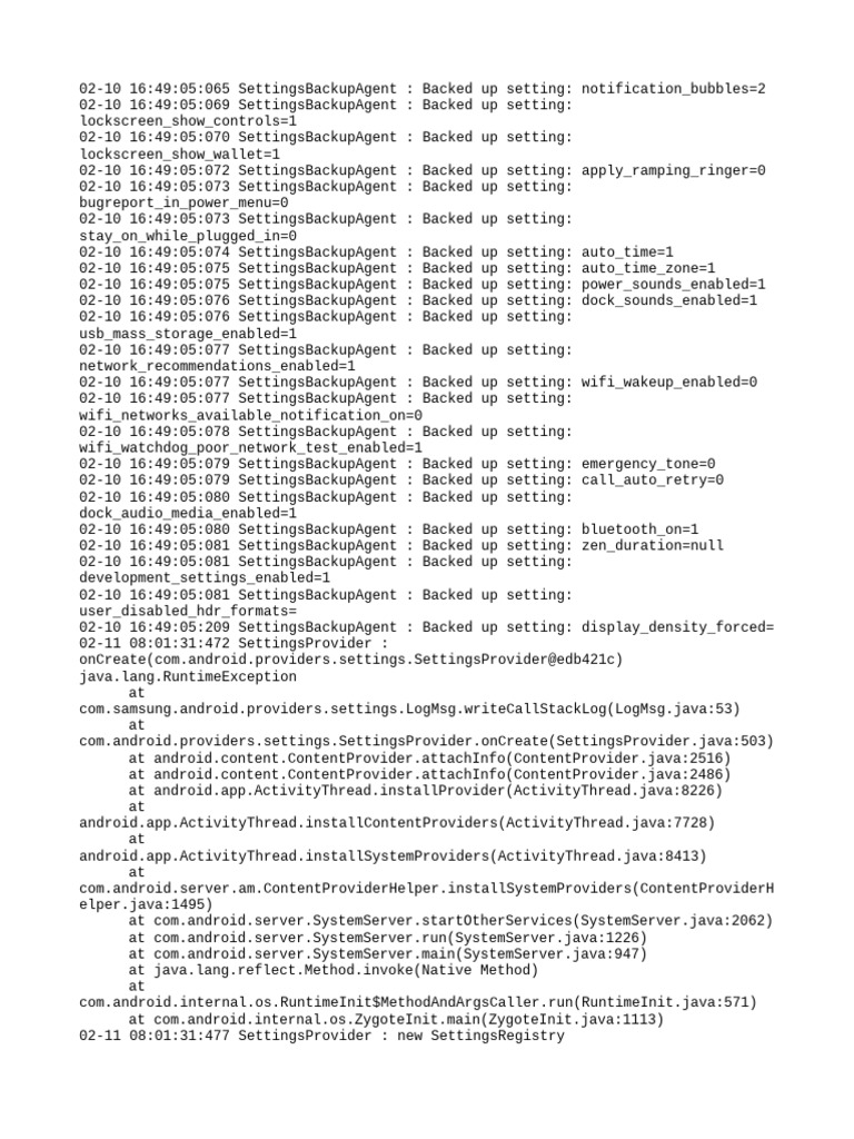 Settings Provider | PDF | Computing Platforms | Software