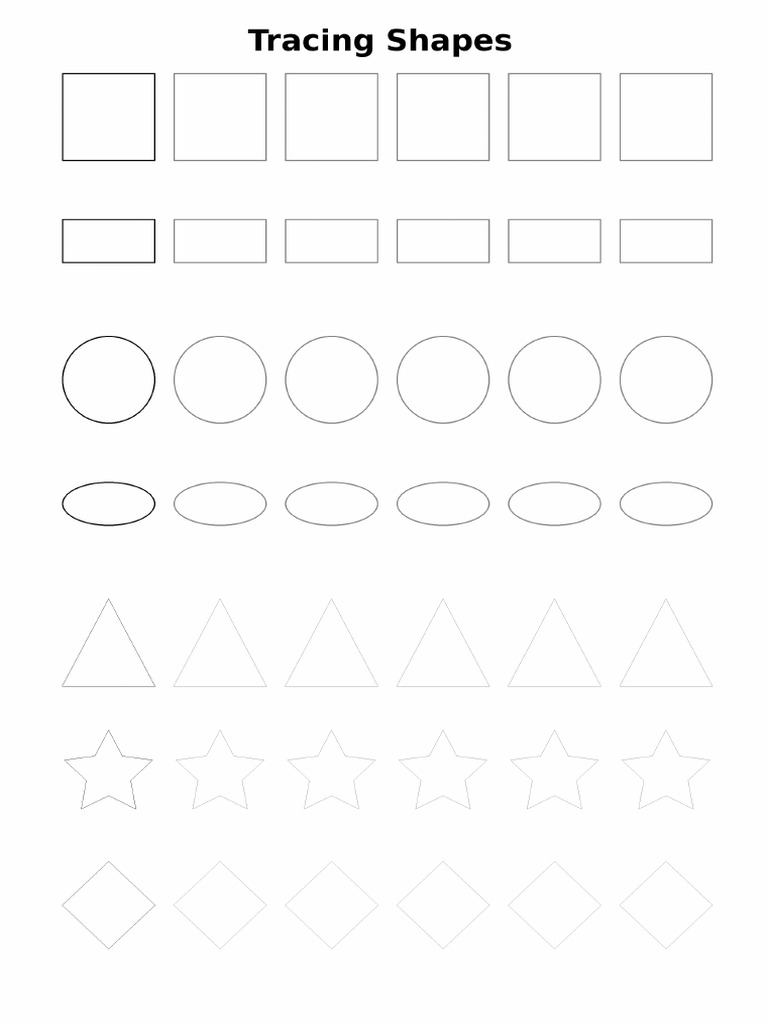 Shape Tracing Workbook | PDF