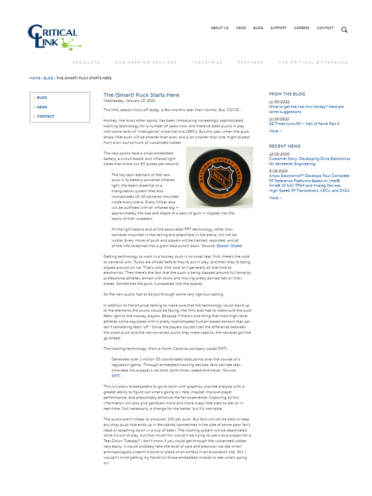 Smart Pucks: NHL's High-Tech Revolution | PDF | Ice Hockey | Electronics
