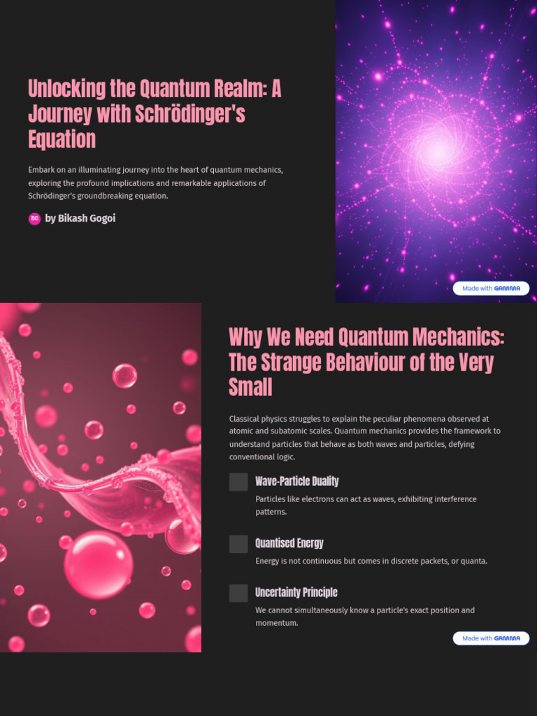 Unlocking The Quantum Realm A Journey With Schrodingers Equation | PDF ...
