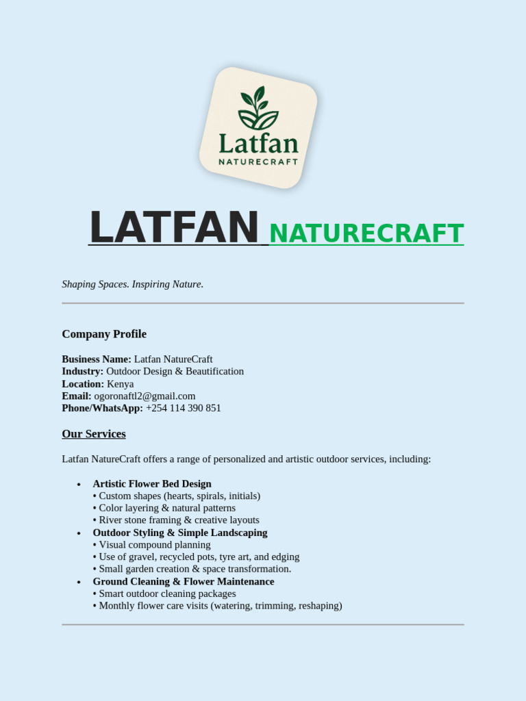 Latfan Naturecraft | PDF