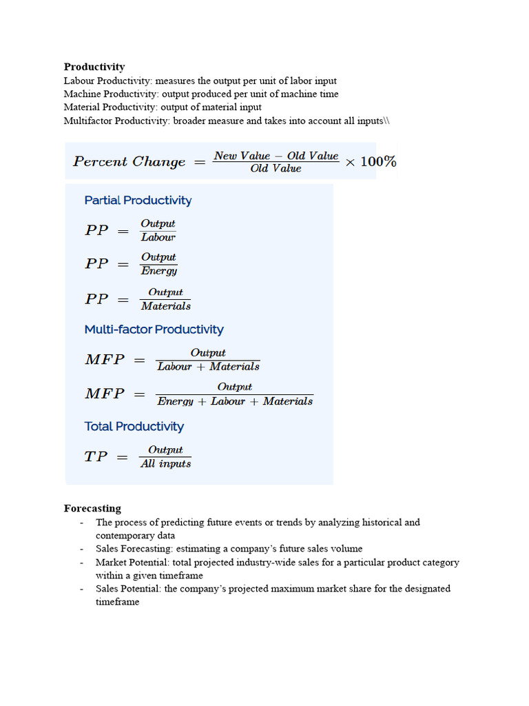 Productivity | PDF | Forecasting | Regression Analysis