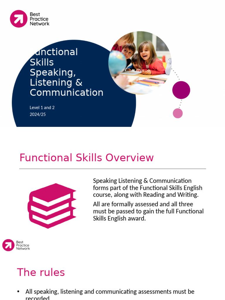 Functional Skills: Speaking & Listening Guide | PDF | Communication ...