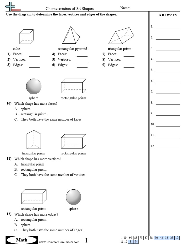 Characteristics of 3d Shapes-All | PDF