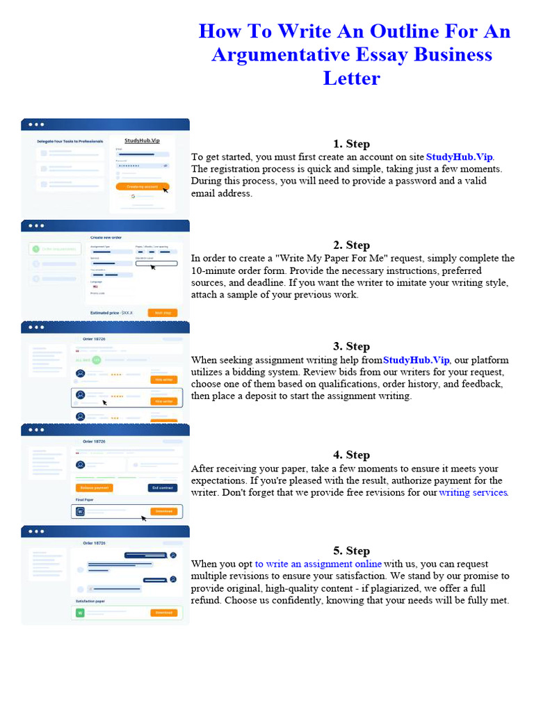 How To Write An Outline For An Argumentative Essay Business Letter ...