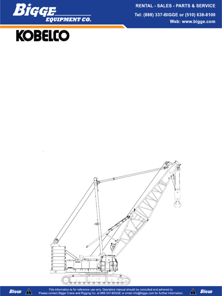 Kobelco CK2500 II Load Chart | PDF | Crane (Machine) | Manufactured Goods