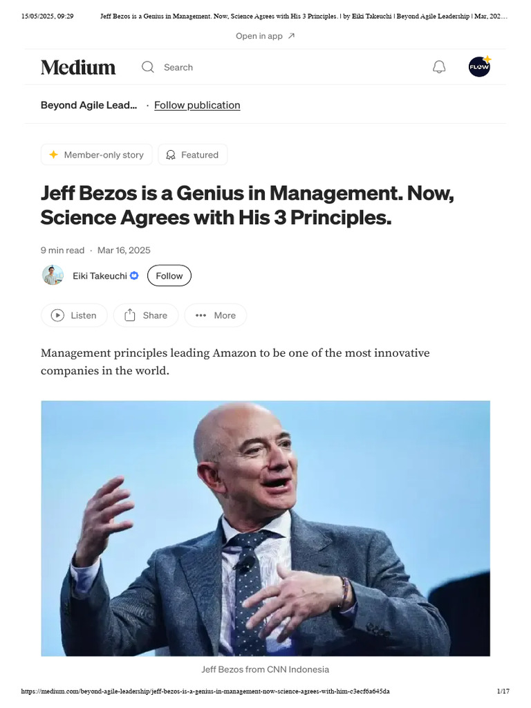 Jeff Bezos Is A Genius in Management. Now, Science Agrees With His 3 ...
