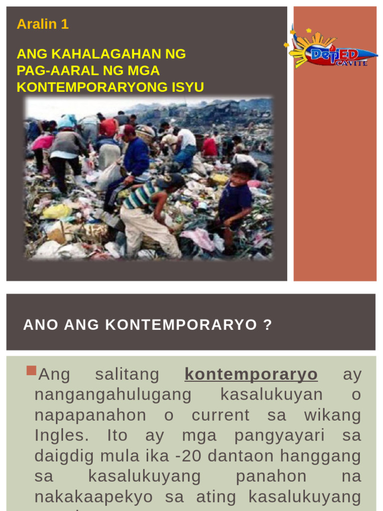 Aralin 1 Ang Kahalagahan NG Pag Aaral NG Kontemporaryong Isyu | PDF