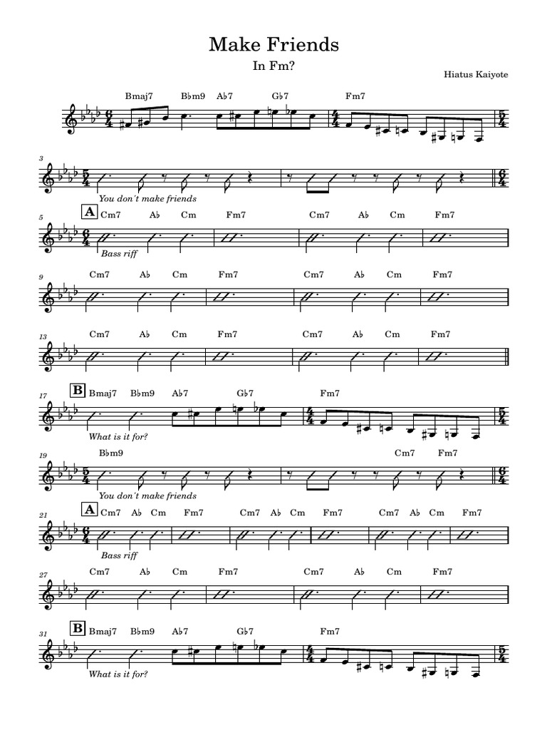 Make Friends by Hiatus Kaiyote | PDF