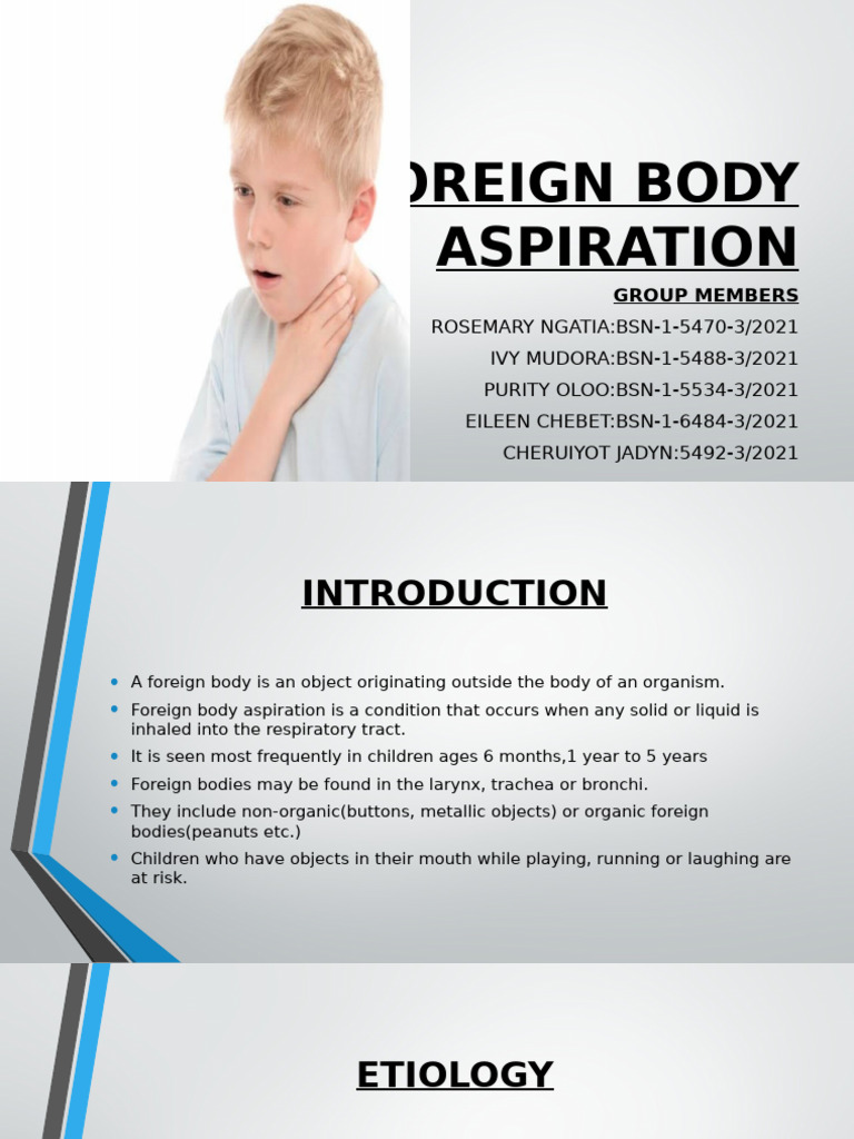 Foreign Body Aspiration-1-1 | PDF | Pneumonia | Cough