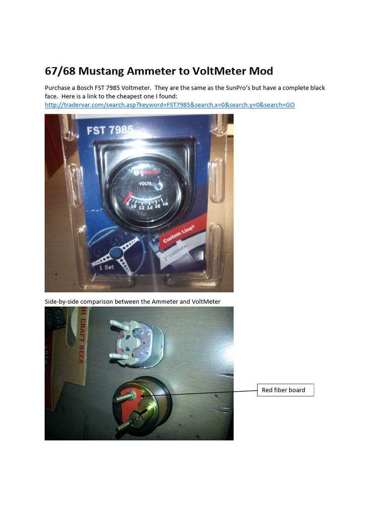 Mustang Ammeter To VoltMeter | PDF | Insulator (Electricity) | Electrical Engineering
