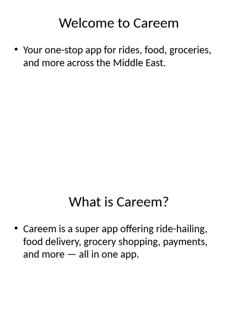 Careem App Overview Presentation | PDF