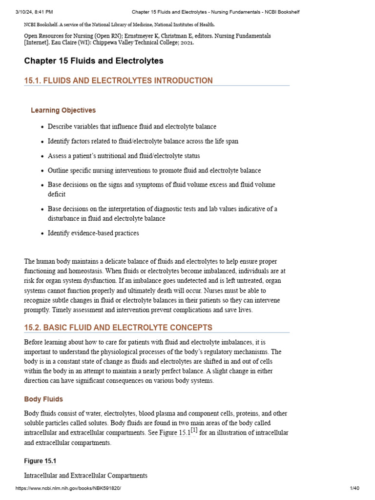 Nursing Guide to Fluids and Electrolytes | PDF | Edema | Angiotensin