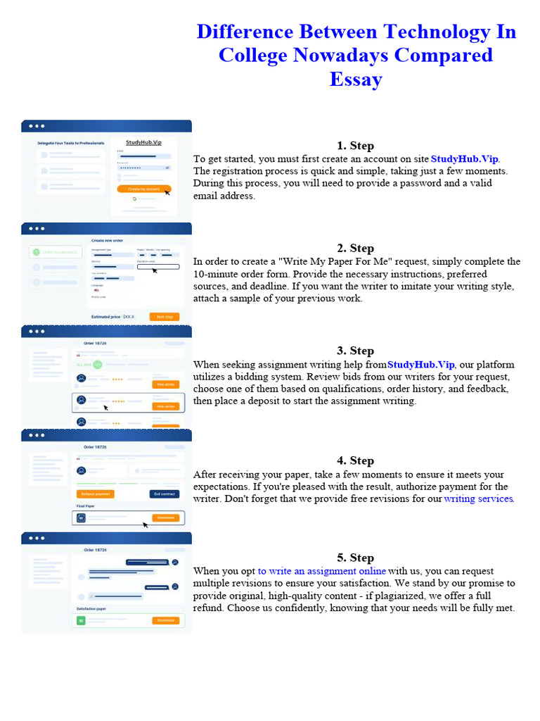 Difference Between Technology in College Nowadays Compared Essay | PDF ...