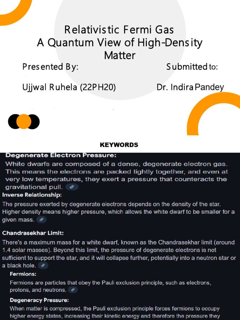Relativistic Fermi Gas (Detailed) | PDF | Physical Sciences | Physical ...