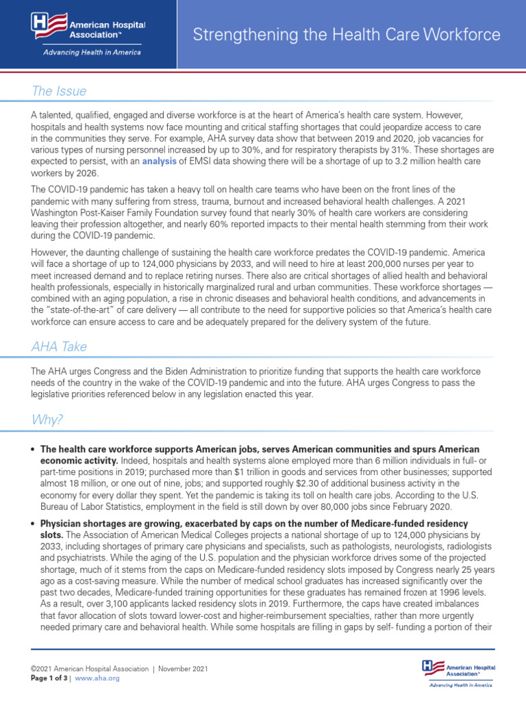 Strengthening The Health Care Workforce II | PDF | Health Professional ...
